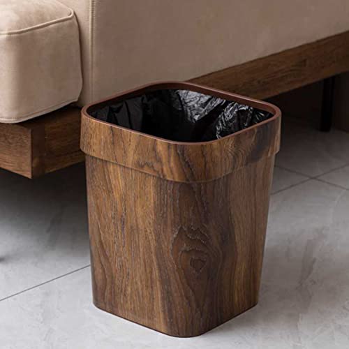 FAVOMOTO Trash Can Trash Bin Room Trash Can Small Trash Can Garbage Can Office Trash Cans for Near Desk Waste Baskets Under Sink Trash Can for Bedroom Bathroom Waste Bins （ Coffee ）