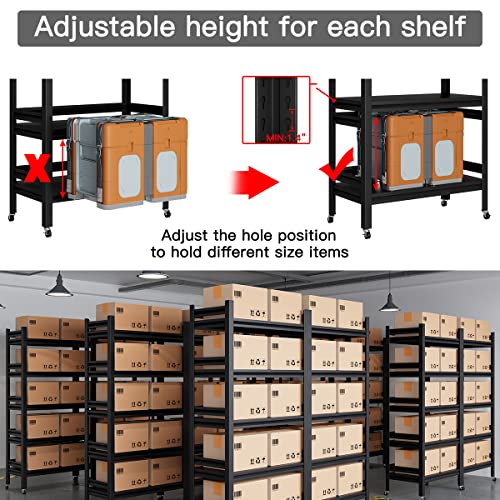 MOLYHOM Storage Shelves Heavy Duty, Garage Storage Racks and Shelving, 5-Tier Metal Shelves for Storage