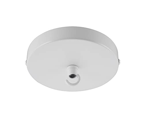 Aspen Creative 21510-22 Chandelier & Light Fixture Canopy Kit, 4-3/4" Diameter, 7/16" Center Hole, 2 Pack, Matte White