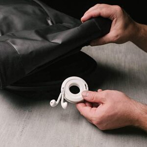 Fuse Side Winder Mini White and Black Bundle Cord Winder for Headphones, Earbud and Charging Cable, Perfect for Wrapping Earbuds and Cords for Travel and at Home Organization