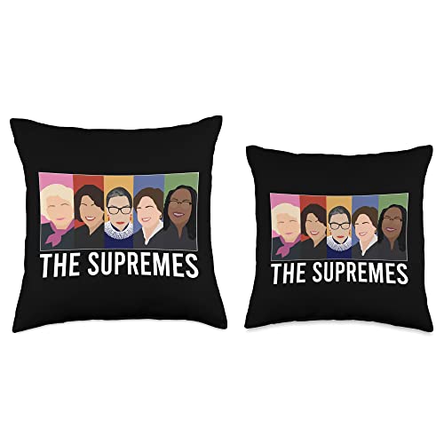 Judge Ketanji Brown Jackson SCOTUS KBJ Nominee THE SUPREMES Ketanji Brown Jackson SCOTUS RBG Sotomayor Meme Throw Pillow, 16x16, Multicolor