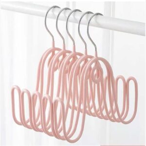 breninabc 8pcs shoes hanging drying rack space saving shoes hangers,double hook hanging shoe organizers,for home kitchen storage organization,pink,8piece