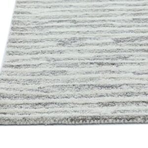 NUSTORY Hand Tufted - Area Rug - Grey Silt - Rectangle - 7'6" x 9'6"