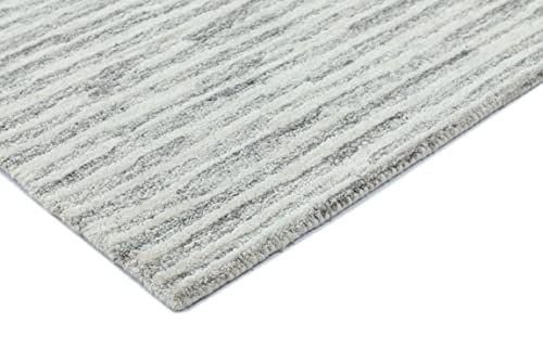 NUSTORY Hand Tufted - Area Rug - Grey Silt - Rectangle - 7'6" x 9'6"