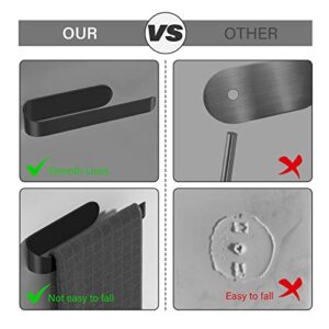 Towel Racks for Bathroom, Oukimly Self Adhesive Towel Bar SUS304 Stainless Steel Hand Towel Holder Wall Mounted Towel Storage Rack for Bath Kitchen (9.2Inch, Matte Black)