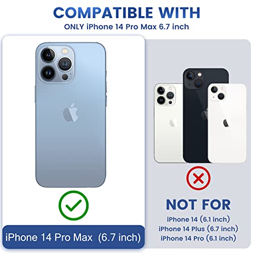 NULETO 【3 in 1 Case for iPhone 14 Pro Max MagSafe with 9H Tempered Glass Screen Protector & Camera Lens Protector Full-Body Protective Heacy Duty Shockproof Slim Thin - Clear