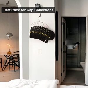 BEVIEVER Hat Rack for Baseball Caps, Stainless Steel Hat Organizer with 12 S Hooks, Hat Storage for Baseball Caps Set of 2, No Hats Included