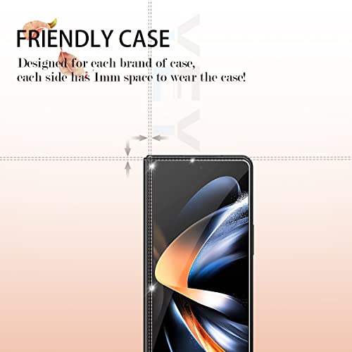 Galaxy Z Fold 4 5G Screen Protector + Camera Lens Protectors By YEYEBF, [2+2 Pack] Full Coverage Tempered Glass Screen Protector for Galaxy Z Fold 4 [Case-Friendly][Anti-Shatter][3D Glass]