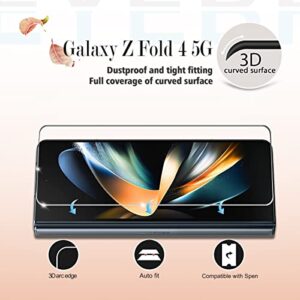 Galaxy Z Fold 4 5G Screen Protector + Camera Lens Protectors By YEYEBF, [2+2 Pack] Full Coverage Tempered Glass Screen Protector for Galaxy Z Fold 4 [Case-Friendly][Anti-Shatter][3D Glass]