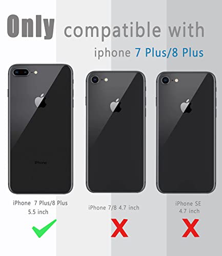 Dewfoam for iPhone 8 Plus/iPhone 7 Plus Case, Protective Shockproof Phone Cover Case para for iPhone 8plus / iPhone 7 Plus Black