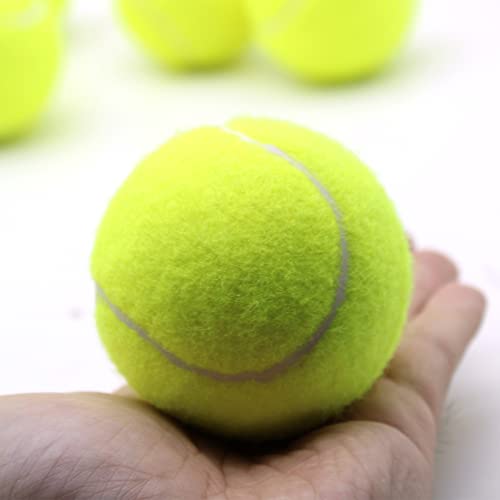 ZHUOKECE Tennis Balls, 18 Pack Training Tennis Balls Practice Balls with Mesh Bag for Easy Transport, Pet Dog Playing Balls, fit for Beginner Training Ball (Green)