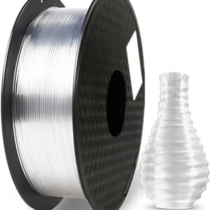 Prinko USA Raw Material PETG Filament 1.75mm, 3D Printer Filament, 1kg Filament (2.2lbs), Dimensional Accuracy 99% Probability +/- 0.03 mm, Fit Most FDM Printer (Clear)