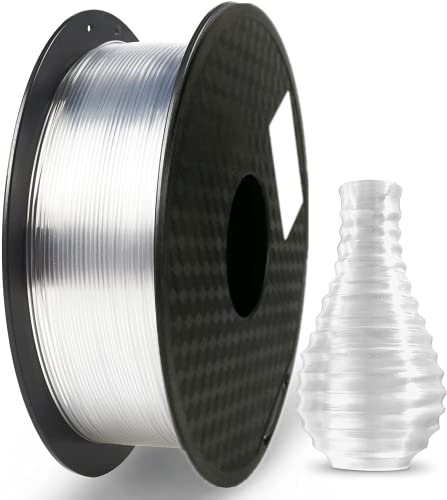 Prinko USA Raw Material PETG Filament 1.75mm, 3D Printer Filament, 1kg Filament (2.2lbs), Dimensional Accuracy 99% Probability +/- 0.03 mm, Fit Most FDM Printer (Clear)