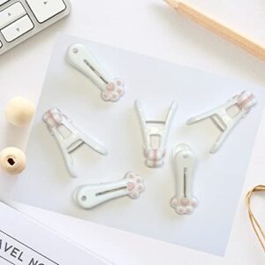 Plastic Clothespins Laundry Clothes Pins-24 Pack, Traceless Clothes Pegs, Bag Clips, Food Package Clip, with Cute Cat Claw Pattern