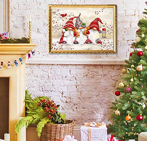 Christmas Diamond Painting Kits,Winter Diamond Art Kit for Adults Full Round Drill,Paint with Diamond for Gift,Wall Decor