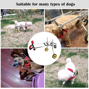 Adjustable Dog Wheelchair, Disabled Dog Rehabilitation Wheelchair, Used for Small and Medium-Sized Dogs Hind Leg Rehabilitation, Light Weight (Size : L)