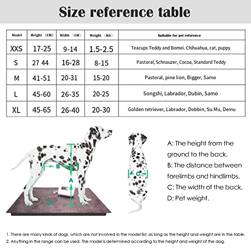 Adjustable Dog Wheelchair, Disabled Dog Rehabilitation Wheelchair, Used for Small and Medium-Sized Dogs Hind Leg Rehabilitation, Light Weight (Size : L)