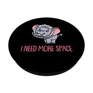 Elephant Zoo Wildlife Animal Africa - I Need More Space PopSockets Swappable PopGrip