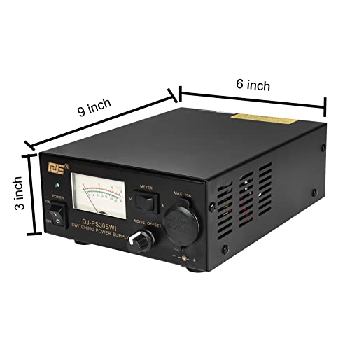 Mobile Ham Radio Power Supply Analog DC Regulated 13.8V Fixed Output，30A- with Noise Offset and 12V Car Cigarette Lighter Socket