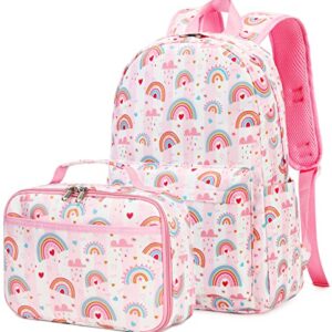 Bluboon Backpack for Girls Kids Preschool Backpack with Lunch Box Kindergarten School Bookbags Set