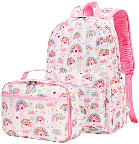 Bluboon Backpack for Girls Kids Preschool Backpack with Lunch Box Kindergarten School Bookbags Set