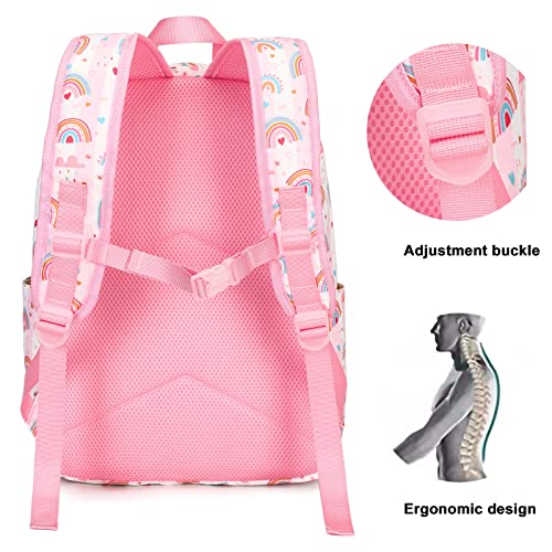 Bluboon Backpack for Girls Kids Preschool Backpack with Lunch Box Kindergarten School Bookbags Set