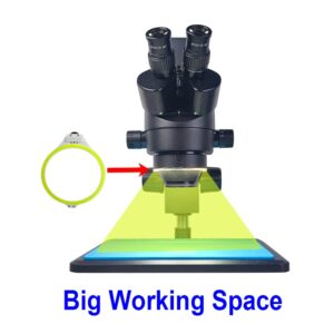 Microscope Ring Light USB Light, 76mm Big Working Space USB LED Adjustable Ring Light Illuminator Souce Lamp for Binocular Trinocular Stereo Zoom Video Microscope