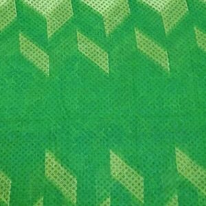 Peegli Vintage Green Saree Abstract Printed Curtain Drape Fabric Georgette DIY Craft Sari