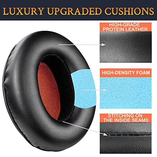 SOULWIT Protein Leather Earpads Replacement for Sennheiser Momentum 1.0 Over/Around Ear Headphones, Ear Pads Cushions with High-Density Noise Isolation Foam