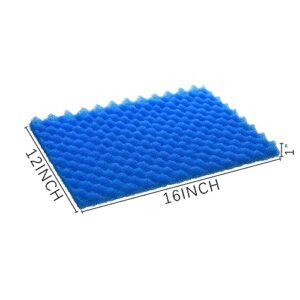 AFACYGN Aquarium Filter Media Bio Sponge Pad 16 x 12 x 1 inch, Fish Pond Foam Filter 20/30/40 ppi Set 3