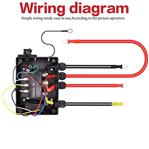 Torkettle Winch Solenoid Relay Control contactor pre-Wired Box for 8000-17000lbs Electric ATV UTV Winch 12V