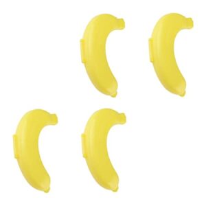 cabilock banana carrier case banana saver outdoor banana keeper fridge banana container storage fresh banana cover travel case: banana plastic banana case