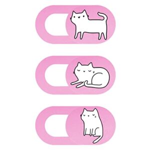 mobestech camera protector usb camera 3pcs webcam cover smartphone cover webcam cover slide camera cover slide blocker slide adorable cat computer camera laptop camera slide blocker