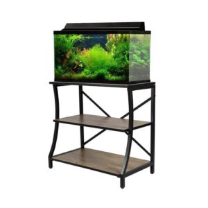 aquatic fundamentals 29/37 gallon metal/wood, aquarium stand, console table, 31" l x 15" w