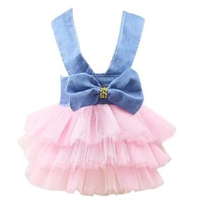 clopon cute dog dress doggie dresses tutus for small dogs girl princess summer puppy pet clothes