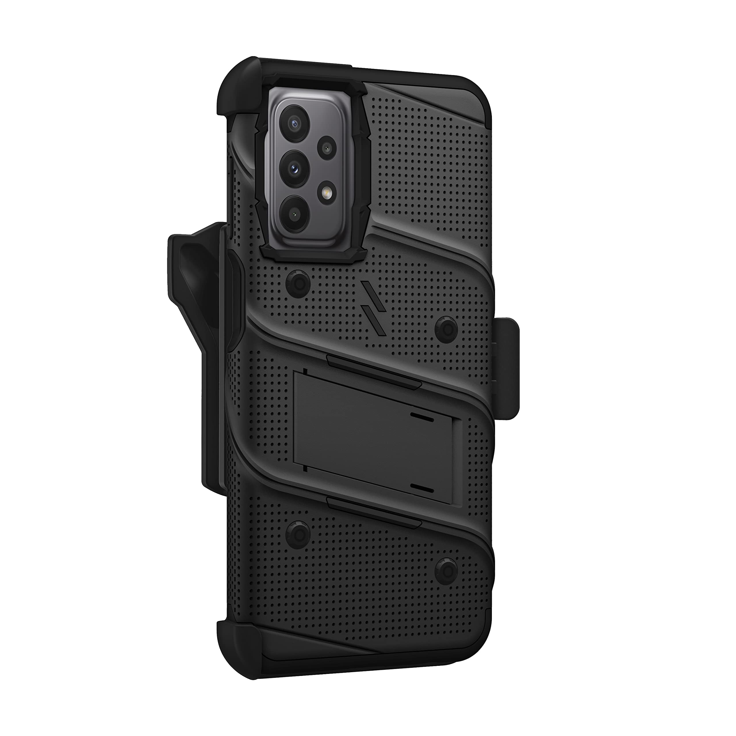 ZIZO Bolt Bundle for Galaxy A23 5G Case with Screen Protector Kickstand Holster Lanyard - Black