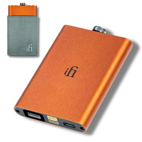 iFi Hip-dac2 & Hip case - Portable Balanced DAC Headphone Amplifier for Android, iPhone with USB Input Only/Outputs: 3.5mm Unbalanced / 4.4mm Balanced – MQA Decoder