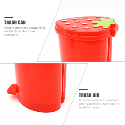 STOBOK Mechanical Pencil Outdoor Mini Heart Desktop Strawberry Desk Trash can Desktop Trash can car Trash cans Trash Can: Push Desk Kids Kids Kids Office Decor