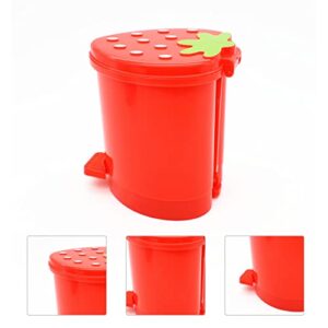 STOBOK Mechanical Pencil Outdoor Mini Heart Desktop Strawberry Desk Trash can Desktop Trash can car Trash cans Trash Can: Push Desk Kids Kids Kids Office Decor