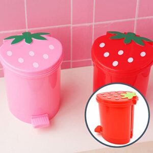 STOBOK Mechanical Pencil Outdoor Mini Heart Desktop Strawberry Desk Trash can Desktop Trash can car Trash cans Trash Can: Push Desk Kids Kids Kids Office Decor