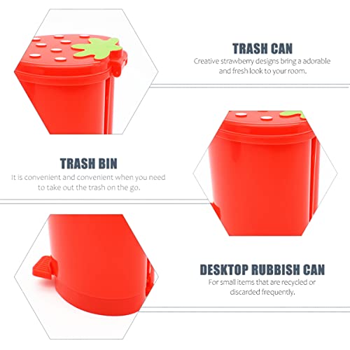 STOBOK Mechanical Pencil Outdoor Mini Heart Desktop Strawberry Desk Trash can Desktop Trash can car Trash cans Trash Can: Push Desk Kids Kids Kids Office Decor