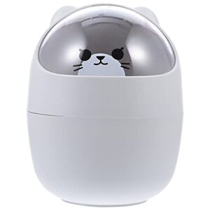 homoyoyo animal desktops trash can 3 pcs desktop mini trash mini desktop trash can mini desk bin small desk trash can with lid bin with shake cute animal waste bin