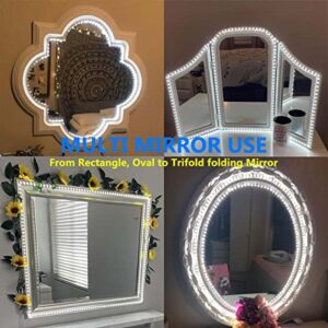 SNPDE LED Vanity Mirror Lights for Makeup Dressing Table Vanity Set, 13ft Zigzag Flexible LED Strip Light Kit (Mirror Not Include)