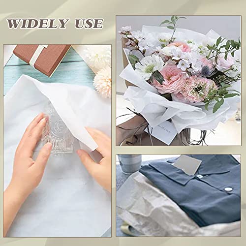 125 Sheets 20" x 30" Acid-Free Wrapping Tissue Paper, Large White Unbuffered No Lignin Archival Tissue Paper, No Acid Paper for Long-Term Packaging Storing Clothes Textiles Linens Present Wrap