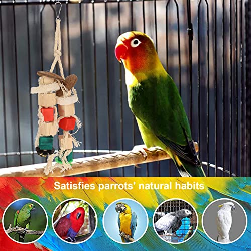 Zerodis Bird Parakeets Toys Parakeetss Parakeets Chewing String Grind Bird chew Toy Beak Teeth Parakeets Cage Bite Toy for Birds Playing Relieving Anxiety Bird Toys for Parakeetss