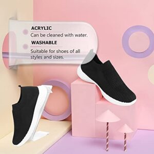 Baluue Acrylic Shoes Display Stand Shoe Display Insert 2pcs Shopping Mall Sandal Flat Shoe Sneaker Rack for Store Display Shoe Floating Display