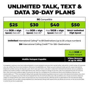 SIMPLE Mobile Prepaid Sim Card Kit (Verizon Network), Regular & Micro Size Sim Card