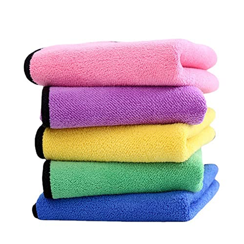 Odilvves Microfiber Towels for Cars,Pack of 5,Car Drying Towels,16"x16",It can Also Wipe The Floor, Home, Glass, etc.