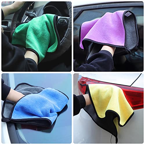 Odilvves Microfiber Towels for Cars,Pack of 5,Car Drying Towels,16"x16",It can Also Wipe The Floor, Home, Glass, etc.