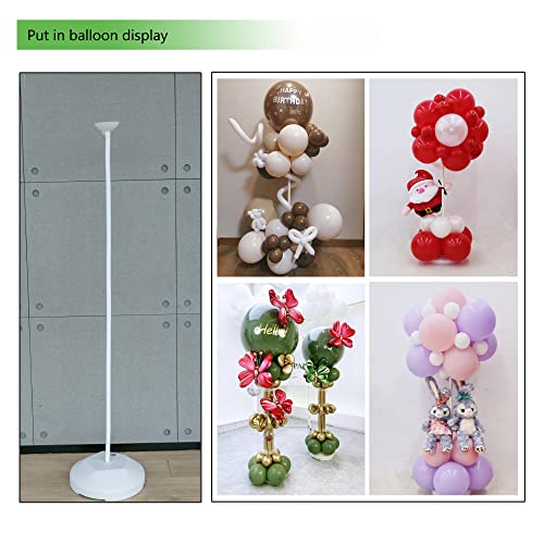 SANERYI Balloon Arch Kit 8.2 ft High and 5 ft High Free Bending Shape Deformation Balloon Column Stand Irregular Independent Suspended Standing Shaped Balloon Arch Support Water-Filled Base